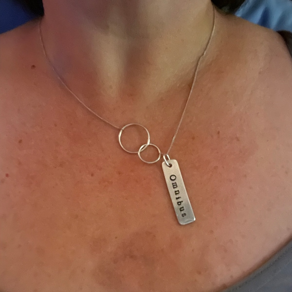 Add On: CUSTOM WORD Metal Tag - Custom Stamped Word Plate for Necklaces ...