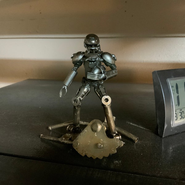 Mickey Robot, Metal Art, Scrap Metal Art, One of a Kind, Recycle Metal ...