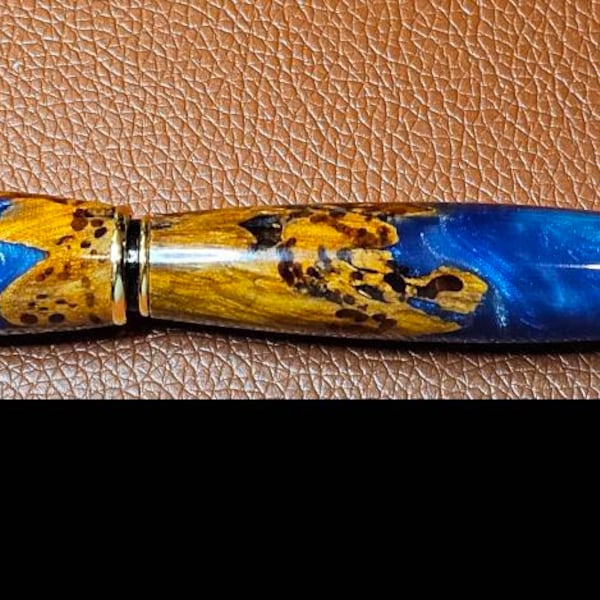 Pen Blanks Blue Orange Silver Stabilized Mini Pine Cones Hybrid ...