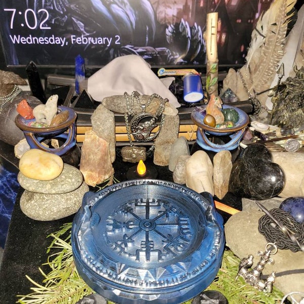 Odin Offering Bowl, Runes Bowl, Odin Allfather Altar Statue, Norse ...