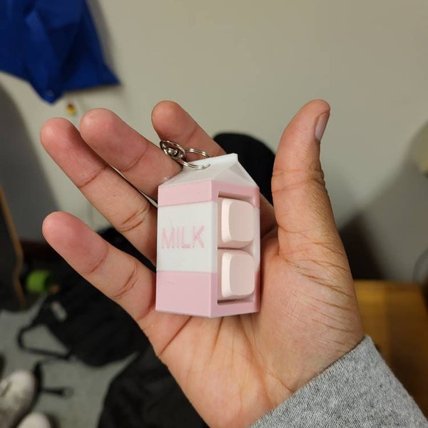 Milk Carton Fidget Toy Keychain: Clicky Clacky Mechanical Keyboard - Etsy