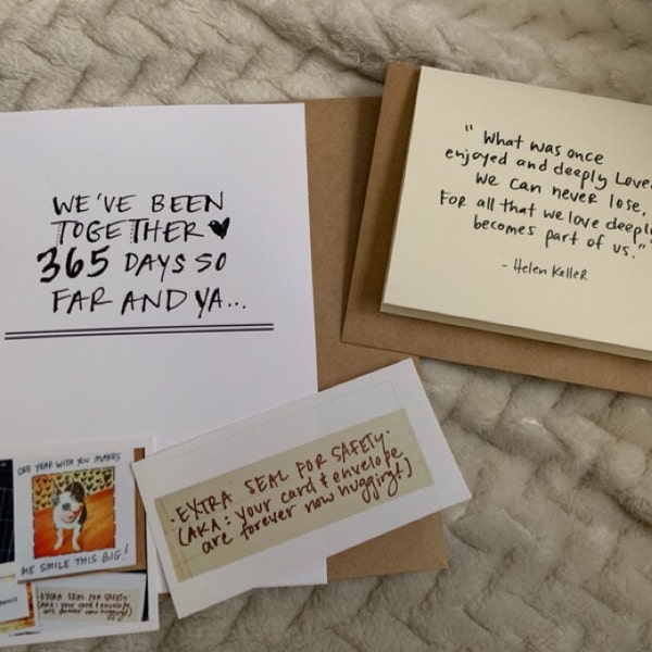 One Year Anniversary Card, 365 Days Together... - Etsy