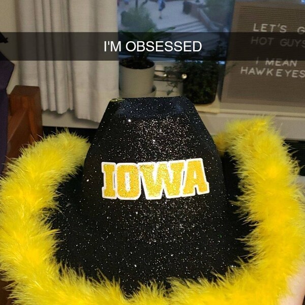 College Themed Glitter Cowboy Hat | Customizable Cowgirl Hat Made to ...