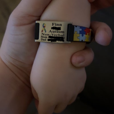 Engraved Medical Bracelet 8inches Autism Medical Alert Bracelet ID ...