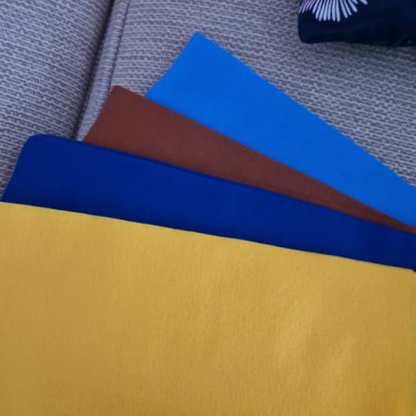 55cm X 65cm Large Polyester Felt Sheet - Pick and Mix - Choose From 50 ...