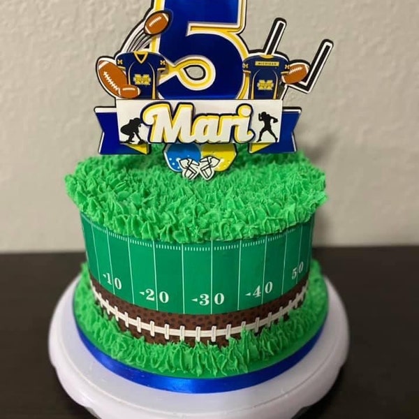 Football Field Edible Cake Wrap or Touchdown Cake Topper - Etsy