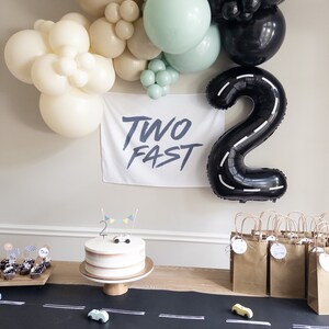 Two Fast Birthday Backdrop, Two Fast Birthday Banner, Race Car Birthday ...