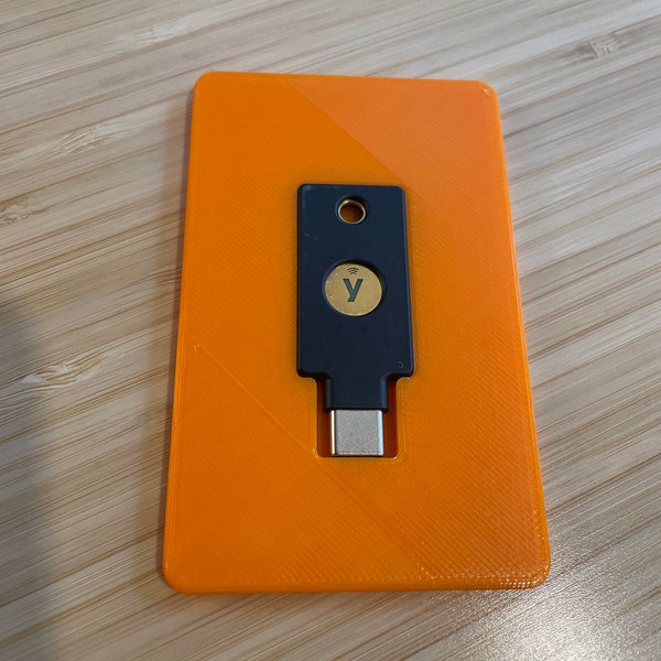 Yubikey 5/5C NFC Card Holder (single and Dual Token Options Available ...