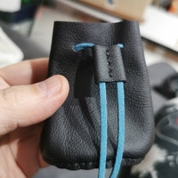 Leather Micro Drawstring Pouch Pattern. Template, DIY PDF Download With ...