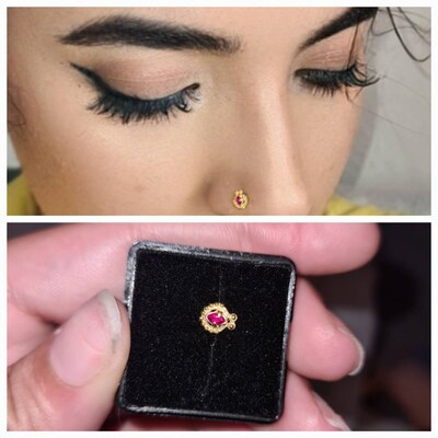 Indian Nose Ring Silver Nose Piercing Gold Nose Hoop Bell Nose - Etsy