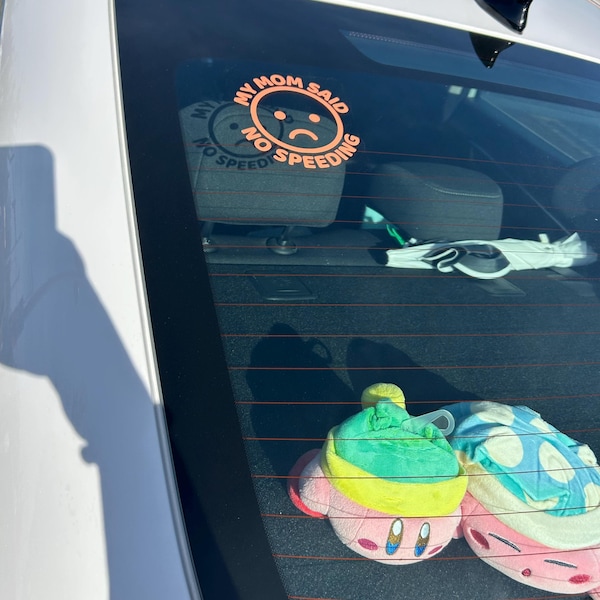 My Mom Said No Speeding Decal, Car Decal, Funny Bumper Sticker, Gift ...