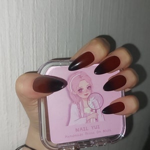 Handmade Pink Moonlight French Press on Nails French Nails Daily Nails ...