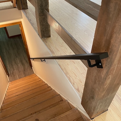 Modern Rectangle Slim Black Handrail for Stairs Modern Black - Etsy