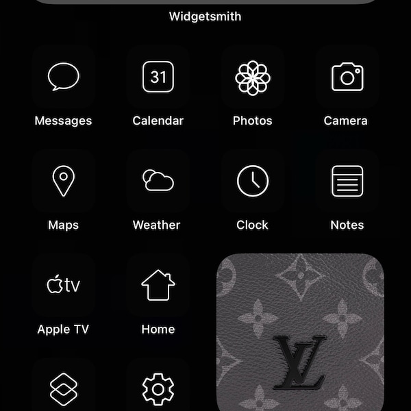 Black App Icon Pack - Premium Handcrafted Icons for Aesthetic Dark Ios ...