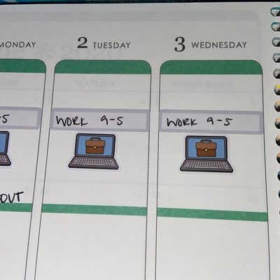 Work From Home Icon Sticker Remote Work Planner Sticker - Etsy