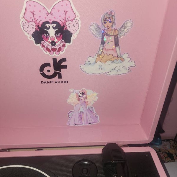 Y2k Flip Phone Holographic Vinyl Sticker, Decal for Laptops, Water ...