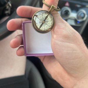 Personalized Key Ring Compass Custom Phrase Compass Keychain - Etsy