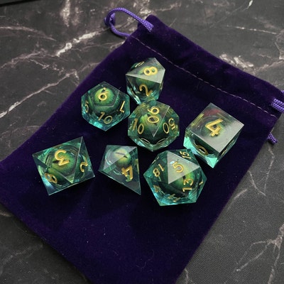 Liquid Core Dragon Dice Dice Set for Dnd Gifts , Glittering Galaxy ...