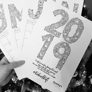 Initial Doodle/initial Art Work/ A5 Art/ A5 Pen and Ink/ Black | Etsy