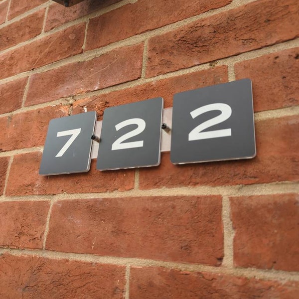 Eichler House Numbers - Horizontal - Custom! Mid-century Style Laser ...