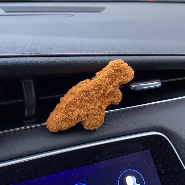 Dinosaur Chicken Nugget Car Vent Clip/ Dopamine Decor/ Pop Art/ Fake ...