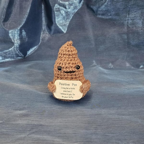 Crochet Poo Pattern With Poo Quote, US English Terms, Handmade Funny ...