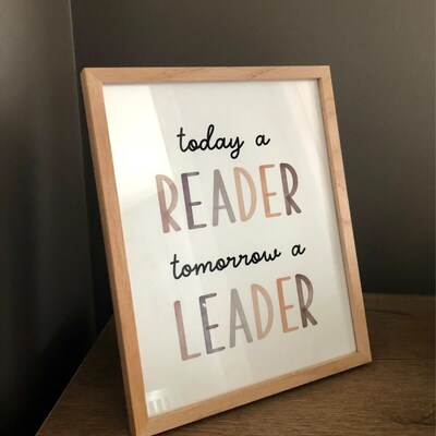 Today a Reader Tomorrow a Leader Boho Classroom Decor - Etsy