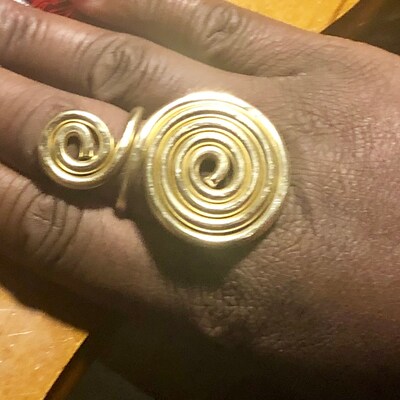 Gold Ring, Silver Ring, Copper Ring, Wire Ring, Statement Ring, Large ...