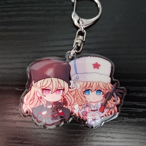 Chibi Acrylic Keychains Commission double-sided Charmcustom - Etsy