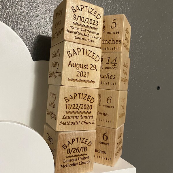 Baptism Block - Christening Block - Baptism Gift - Christening Gift ...