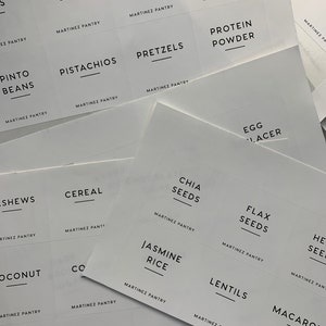 Minimalist Pantry Labels for Kitchen Organization - Etsy