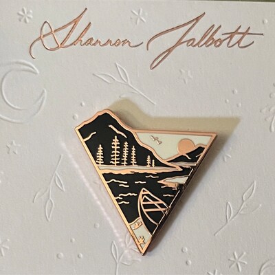 La Luna Enamel Pin, Tarot Card Enamel Pin, the Moon Pin, Celestial Pin ...