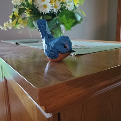 Hand Carved Windowsill Bird bluebird Carved From White Pine. - Etsy