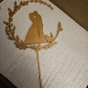 Wreath Wedding Cake Topper, Personalized Wood Cake Topper, Anniversary ...