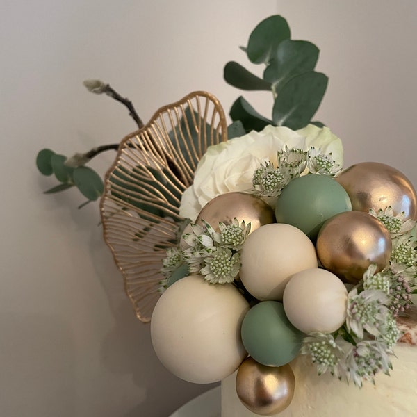 Ginkgo Stem, Gingko Leaf, Gold, Artificial Flower, Cake Decorating ...