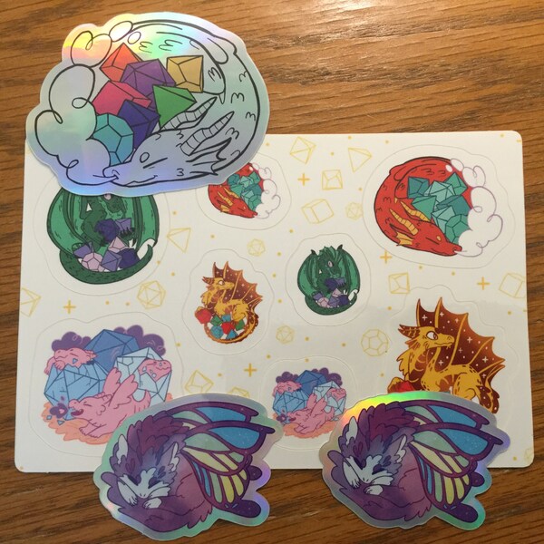 Dice Hoarder Holographic Sticker - Etsy