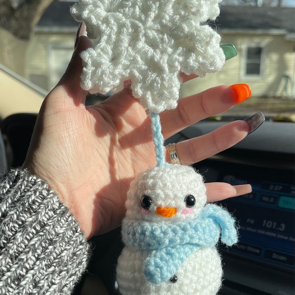 Crochet Hearts Car Hanger, Crochet Car Hanger, Crochet Car Accessory ...
