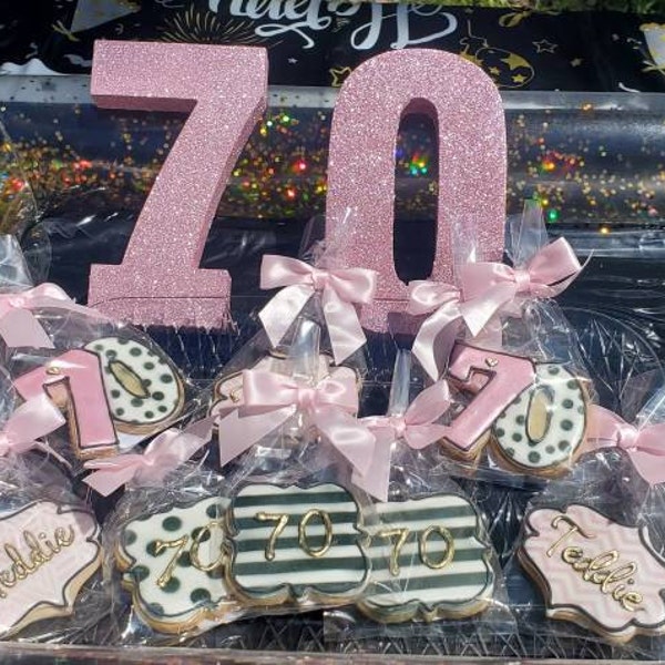 Custom Number Assortment Cookies- Set of 6 Crunchy Shortbread Cookies ...