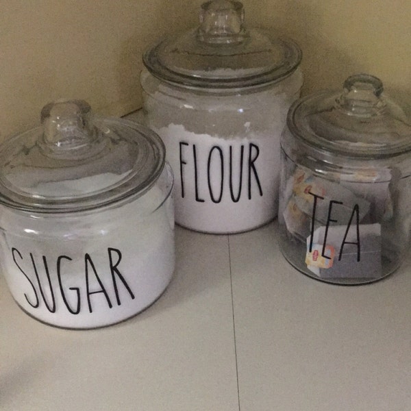 Rae Dunn Inspired, Pantry Decals, Organization Vinyl, Canister Labels ...