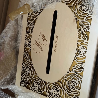 Personalized Wooden Envelope Box With Engraving Wedding Gift - Etsy