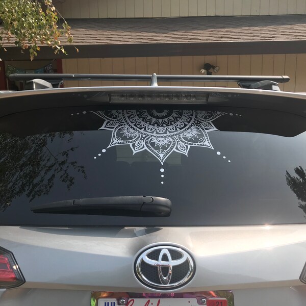 Mandala Car Decal Car Mandala Sticker Half Mandala Decal Half Mandala ...