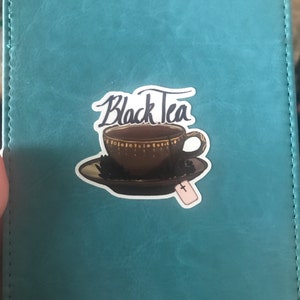 Black Tea Vinyl Sticker - Etsy