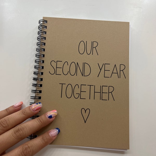 Our Second Year Together - 5 X 7 Journal - Etsy