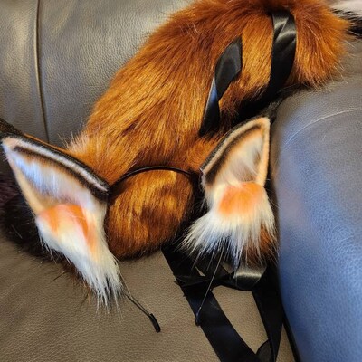 Fluffy Fox Earsred Fox Ears Fox Ear Headband Faux Fur Ears - Etsy