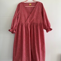 Cross Over Flared Sleeve Dress Sewing Pattern - Etsy Australia