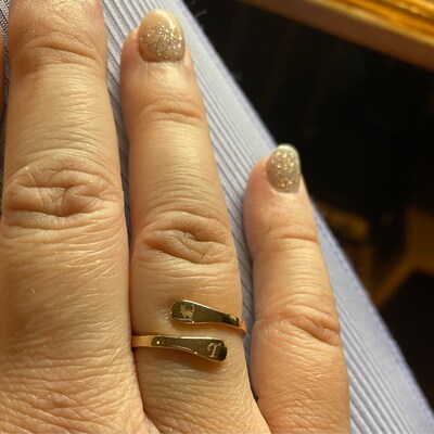 Dog Cat Paw Print Wrap Ring 14K 18K Solid Gold, Pet Personalized by ...