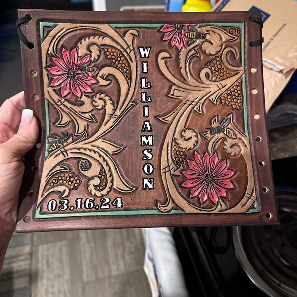 Custom Leather Knife Block - Etsy