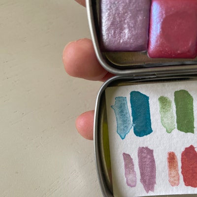 Handmade Metallic Watercolor Paint Pans in Shamrock - Etsy