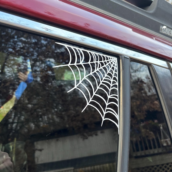 Spider Web Car Decal / Gothic Car Accessories / Halloween Car Stickers ...