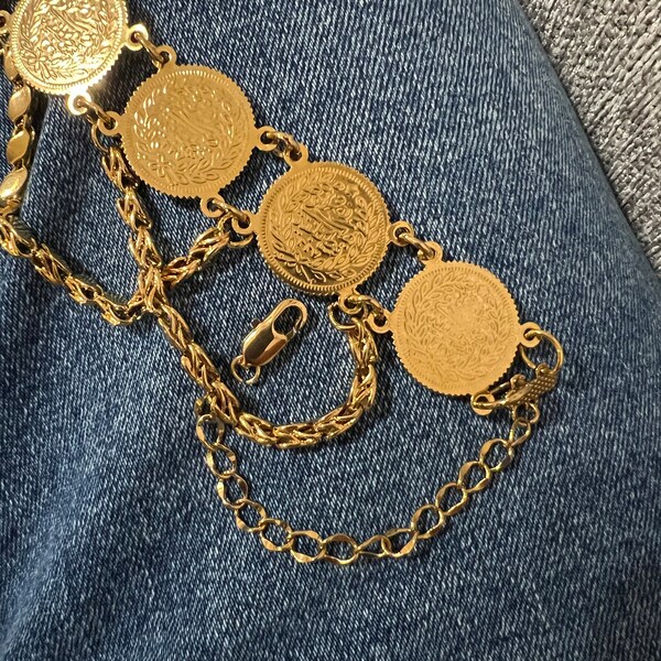 HALA Gold Plated Lira Choker Necklace - Etsy UK